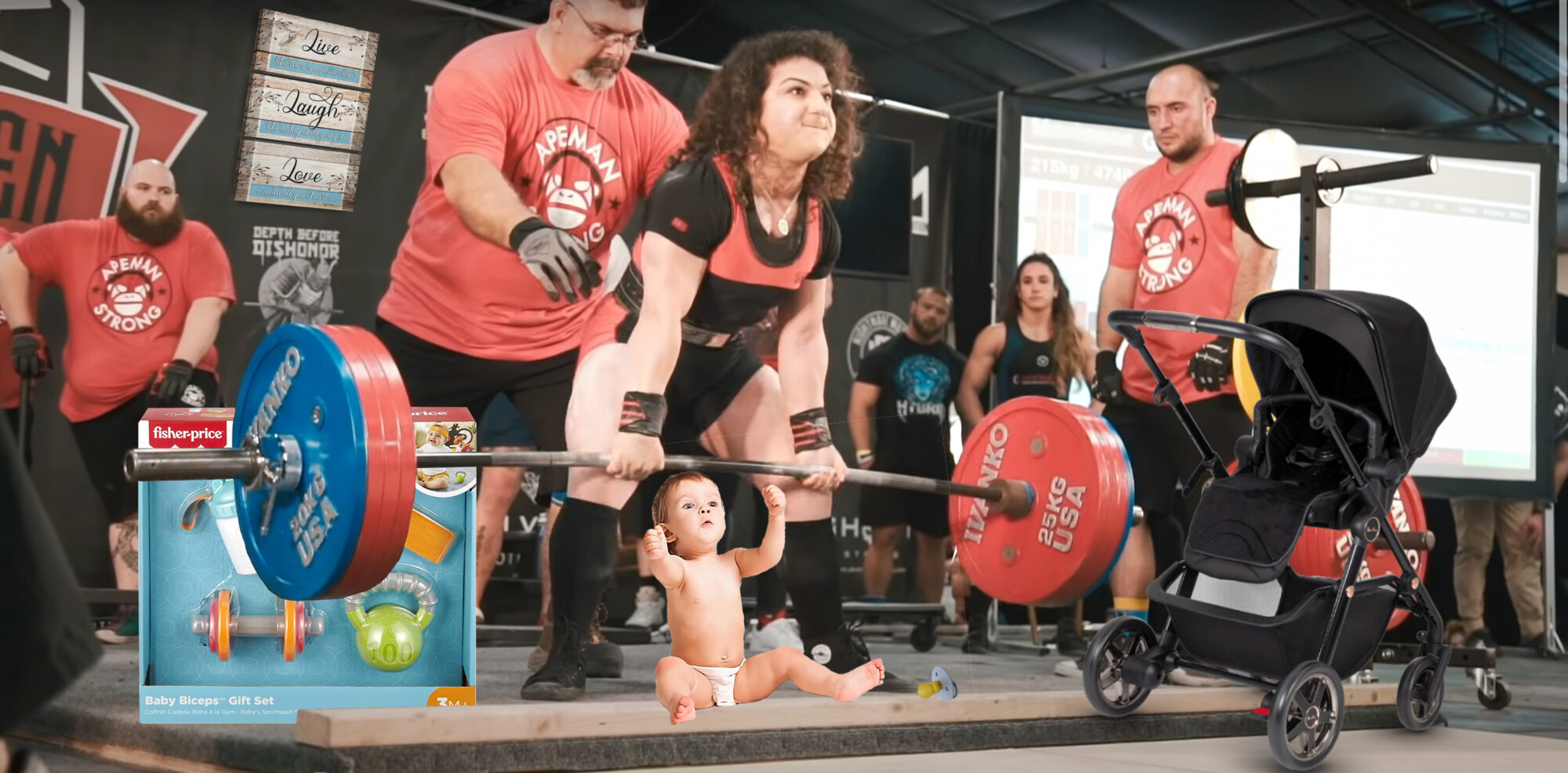 Mother Traps Baby Under Bar to Break Deadlift Record – The MQ